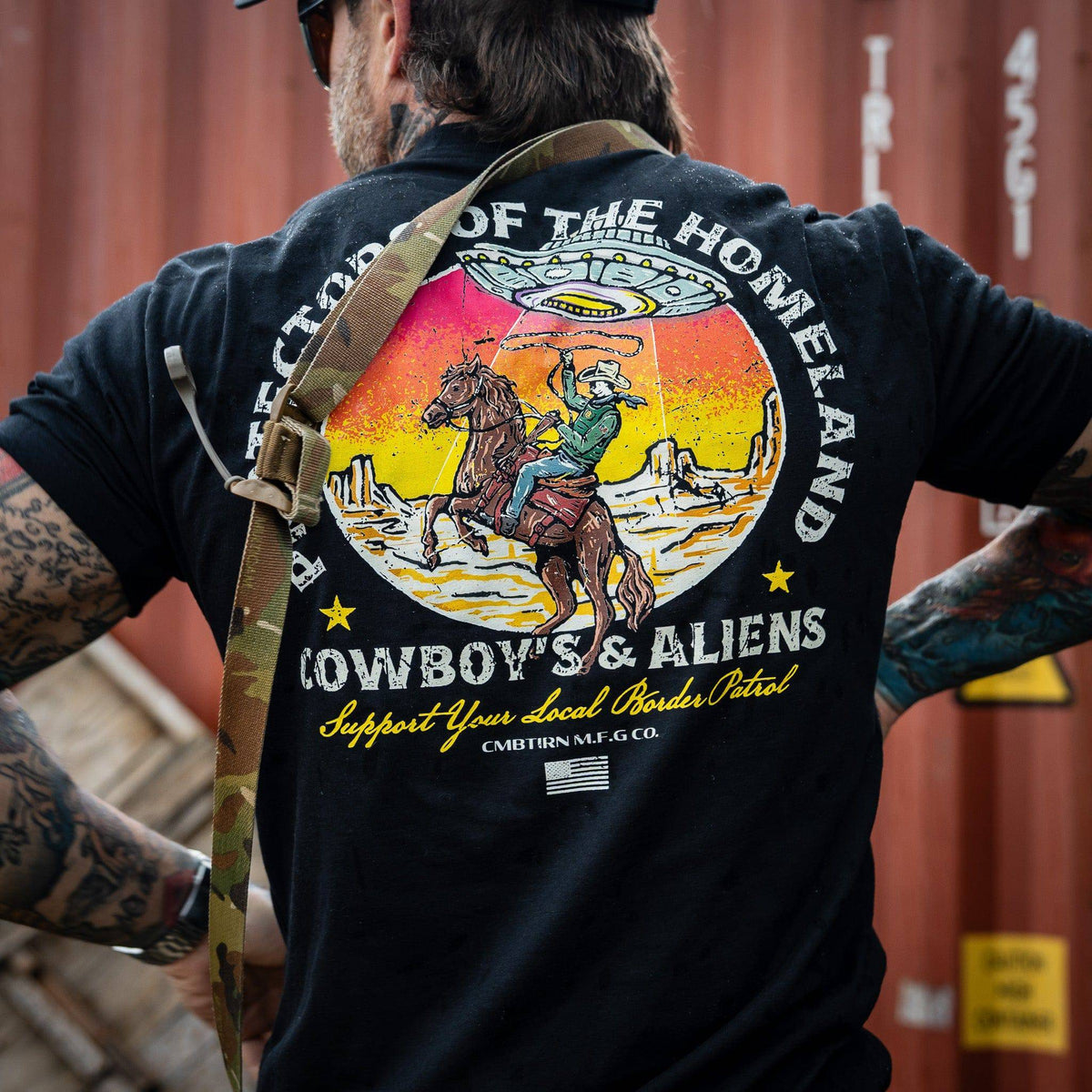 Border Patrol | Cowboy's & Aliens Men's T-Shirt – Bad Flag Store