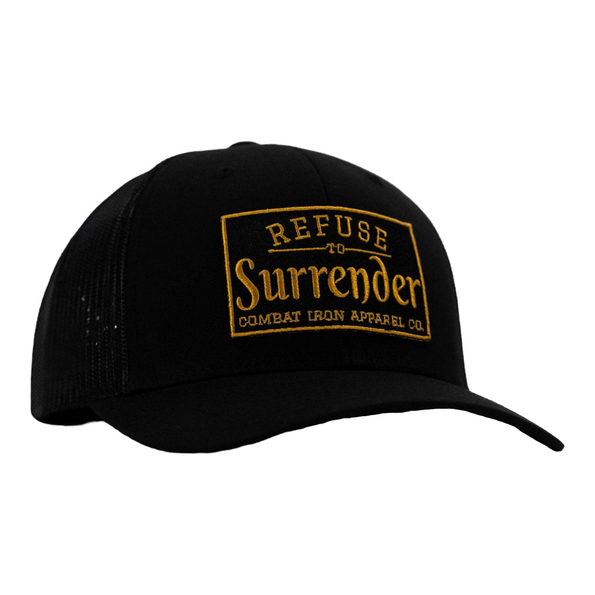 Refuse To Surrender Black/Gold Patch Snapback HAT – Bad Flag Store